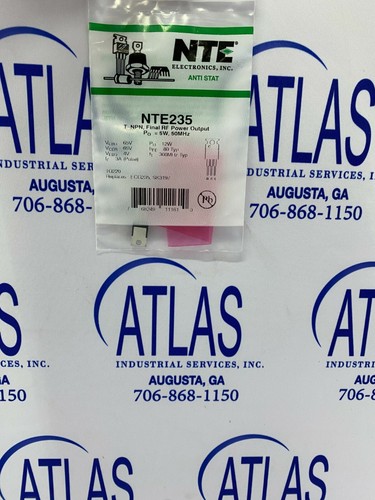 NTE NTE235 TRANSISTOR NPN SILICON 65V IC=3A TO-220 CASE PO=4W 27MHZ RF ...