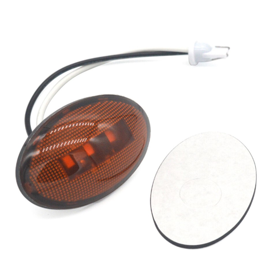 2PCS 3 LED Oval Side Marker Light For Car Bus Truck Trailer Lorry ...