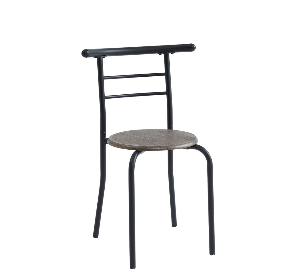 Dining Table and Chairs Set Metal Wood Effect Kitchen Table Dining ...