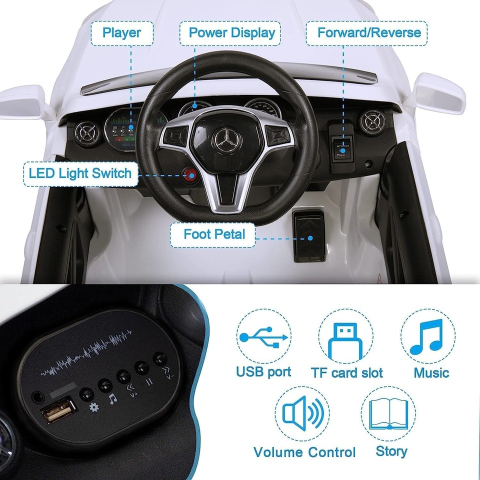 Kids Car Licensed Mercedes Benz Electric Toddler Electric Vehicle ...