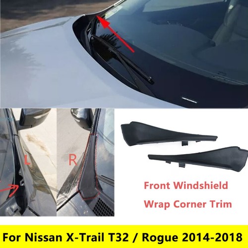 Pair Front Windshield Wrap Corner Trim For Nissan X-Trail Xtrail T32 ...