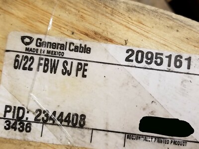 General Cable 2095161 22/6P Telecom Gel Fill BSW Buried Service Wire ...