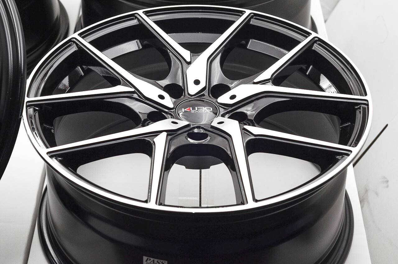 18x8 5x120 Kudo Racing Marauder Black Wheels Rims BMW 318 323 325 325 ...