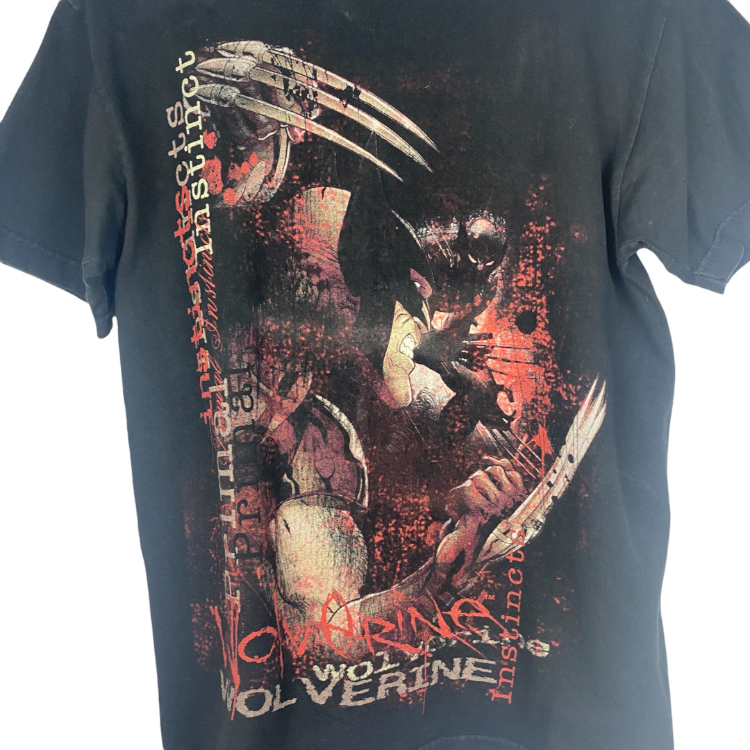 Mad Engine Men's Marvel Comic Black Wolverine Print C… - Gem