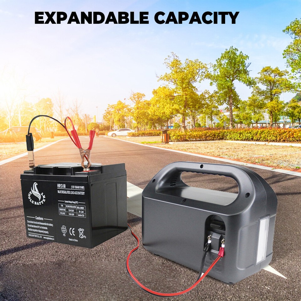 150W Portable Power Station Solar Generator DC USB Power Bank AC Outlet ...