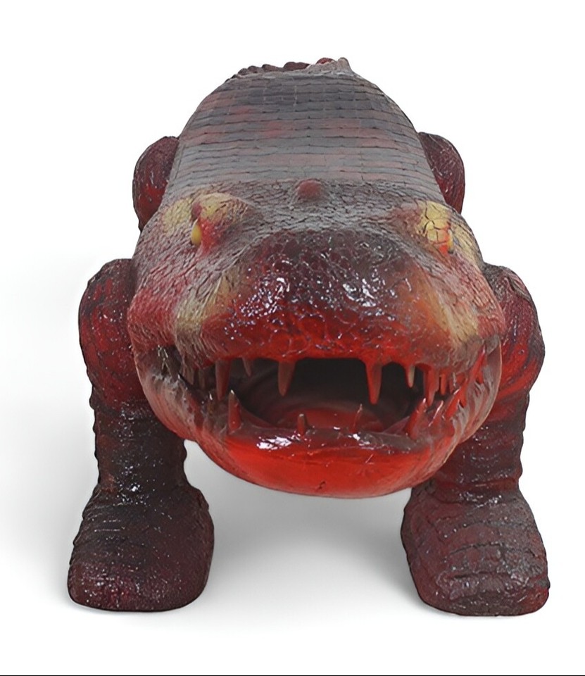 Alligator Crocodile Bench Chair Statue Huge Volcano Finish 9FT Garden ...
