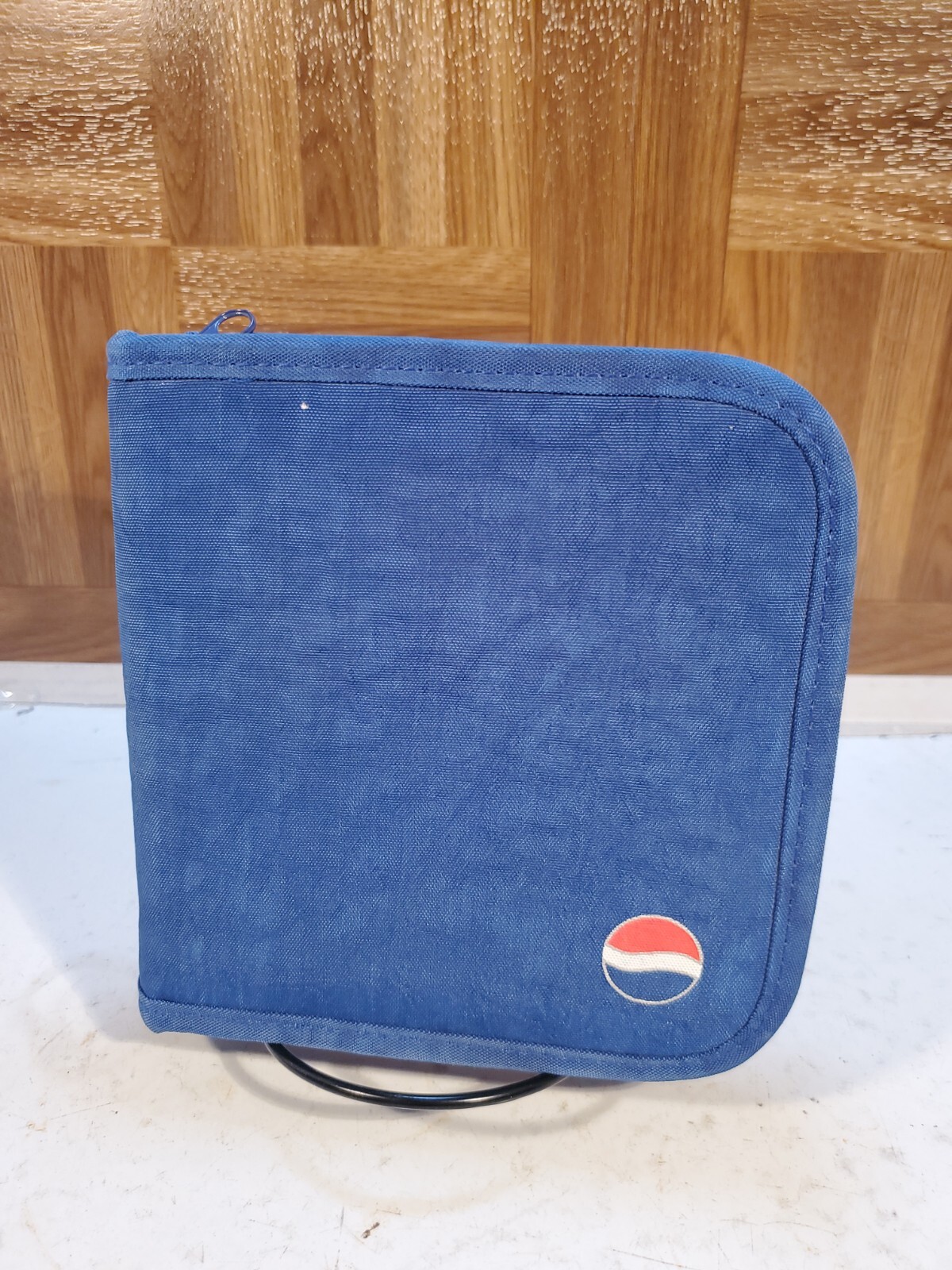 Pepsi Cola 12 Disc CD Case Storage Travel Wallet Blue Nylon Vintage ...