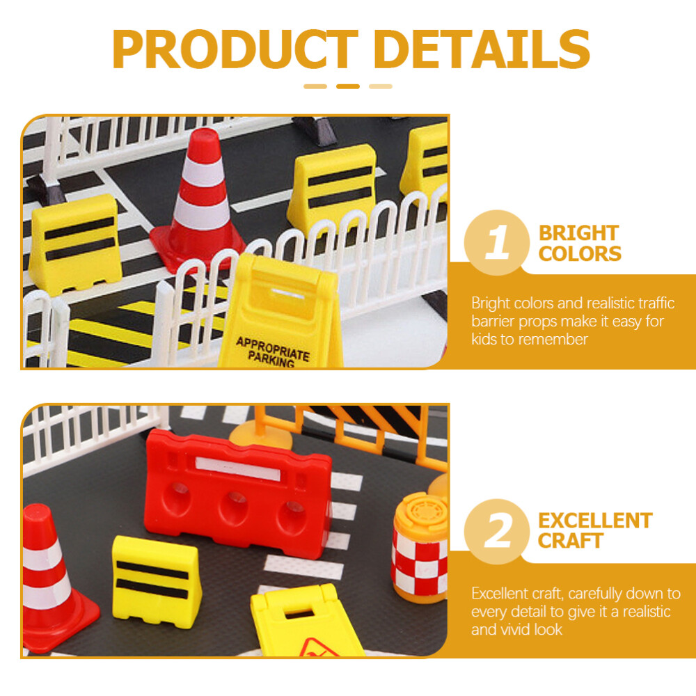 14 Pcs Miniature Roadblocks Traffic Signs Toy Toddler Child Car | eBay