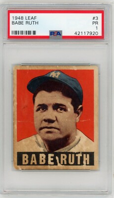 Babe Ruth 1948 Leaf #3 PSA 1 PR New York Yankees GOAT | eBay