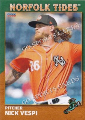 2022 Norfolk Tides 2nd Nick Vespi RC Rookie Baltimore Orioles | eBay
