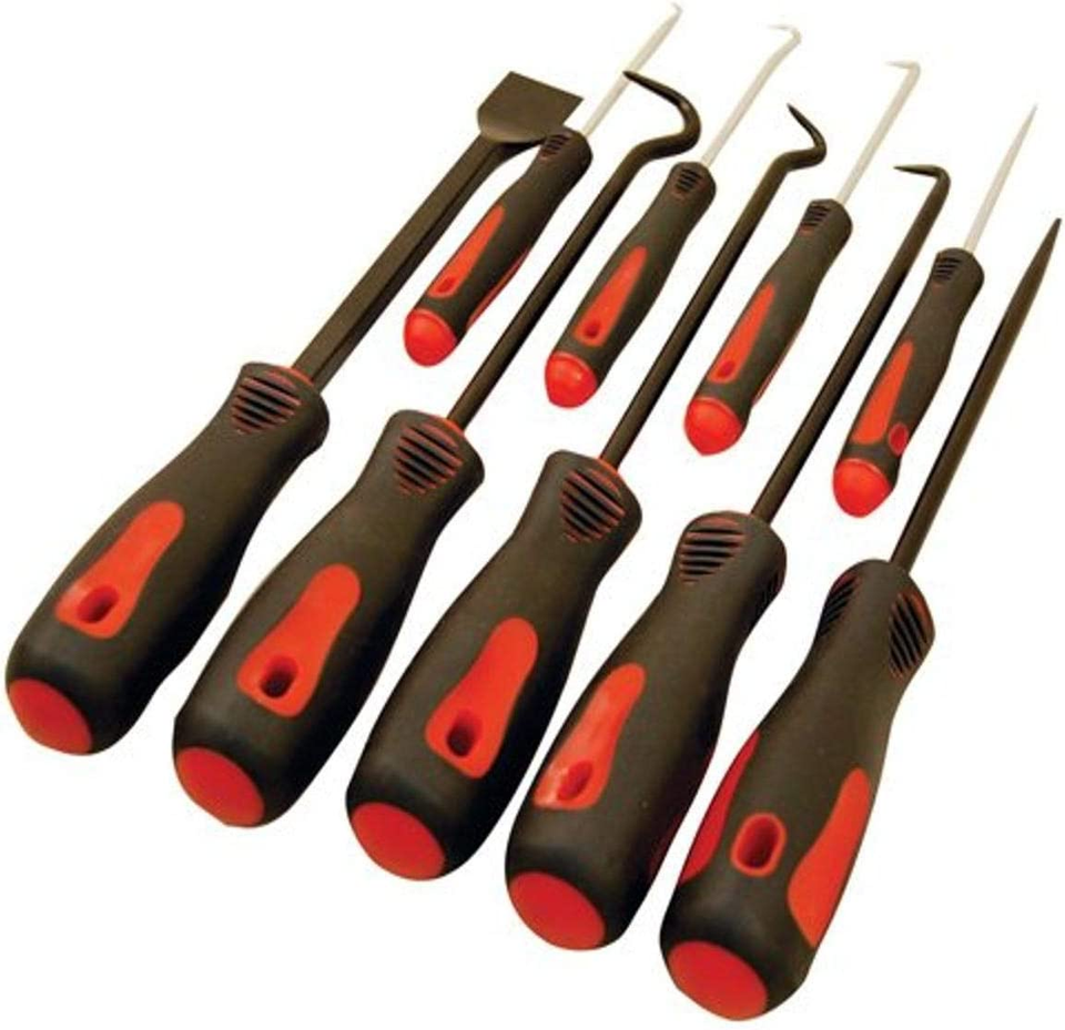 9 Piece Scraper Hook Pick Mechanic Tool Set Large Full and Small Mini ...