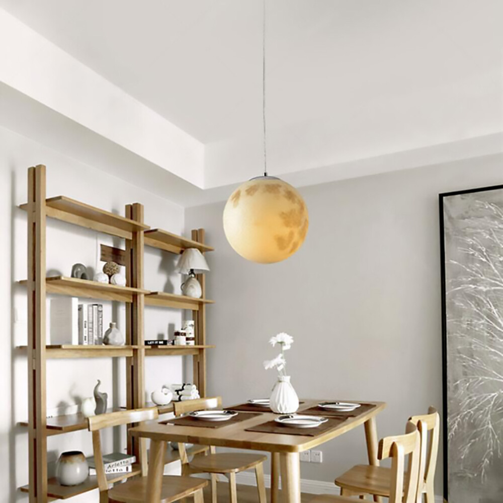 Acrylic Planet Pendant Lamp Bedroom LED Iron Light Globe Ceiling ...