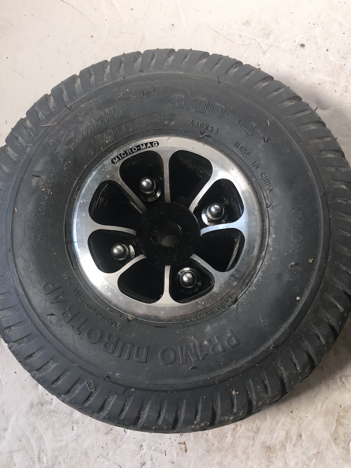 Jazzy J6 drive wheels 3.00-4 dark gray solid pair | eBay