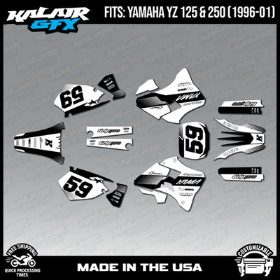 Graphics Kit for Yamaha YZ250 YZ125 (1996-2001) YZ 250 YZ 125 Swift ...
