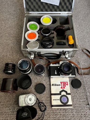 Nikon F SLR Camera with 35mm, 50mm & 135mm lenses, plus accessories | eBay