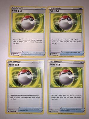 4x Poke Ball 059/073 Champion’s Path Pokemon Card PlaySet Trainer | eBay