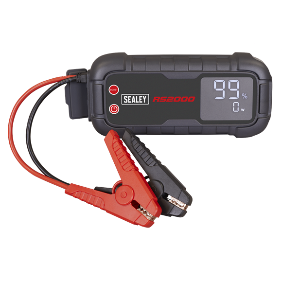 SEALEY RoadStart® 2000A 12V Jump Starter Power Pack Compact Lightweight ...