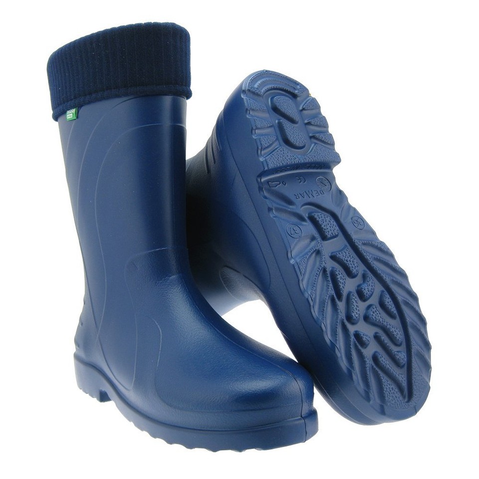 Demar Luna Ultra Light EVA Blue Rubber Rain Leisure Hobby Outdoor Boots ...