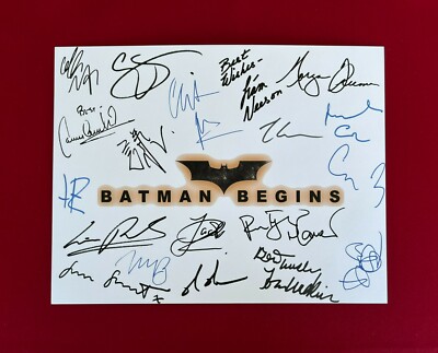 Batman Begins Title Card Cast-Signed- 8.5 x 11- Autograph Reprints | eBay