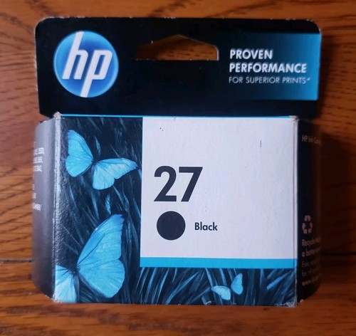 HP 27 Black Ink Cartridge for Deskjet Officejet - Genuine Sealed | eBay