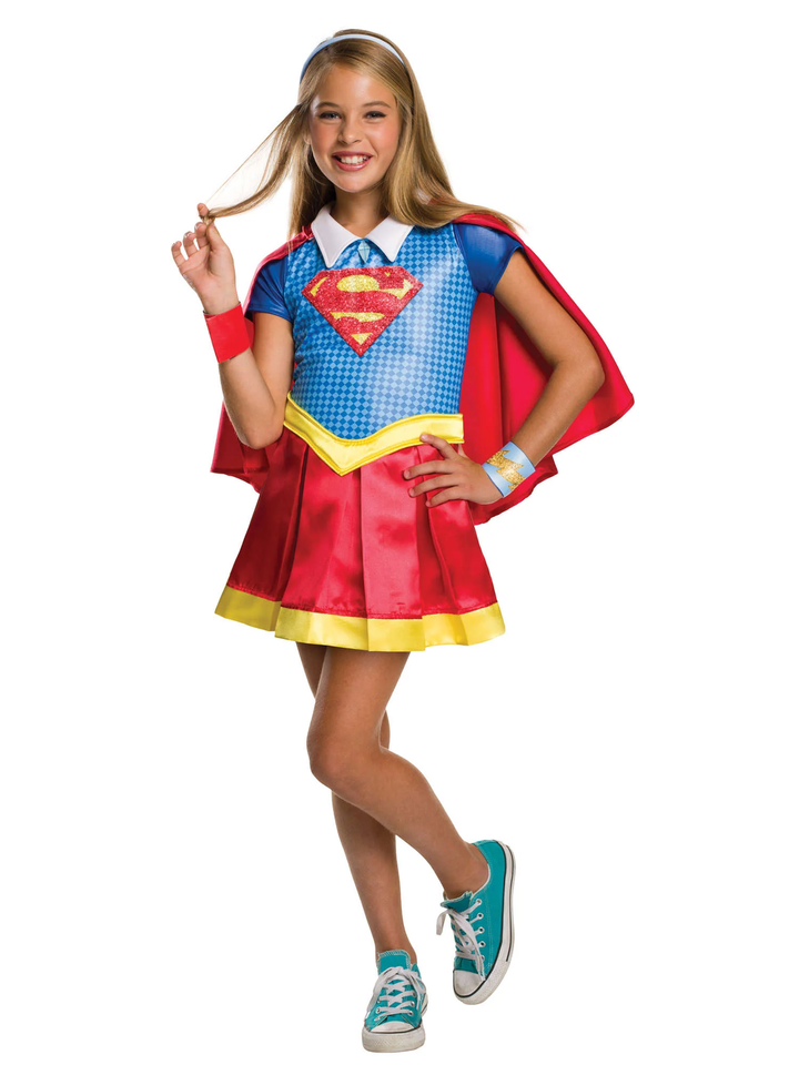 Super Girl Kids Costume Superhero Girls Fancy Dress DC Hero Superman ...