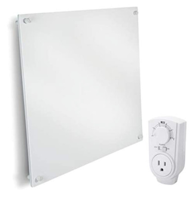 Wall Mount Space Heater Panel - with Thermostat - 400 Watt Convection ...