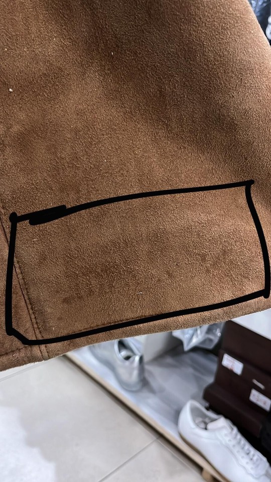 Shearling Schafleder Gebraucht Pre-owned Frau tg.44 Brown XYM405L | eBay