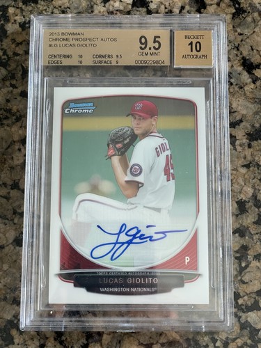 2013 Bowman Chrome Lucas Giolito auto BGS 9.5 | eBay