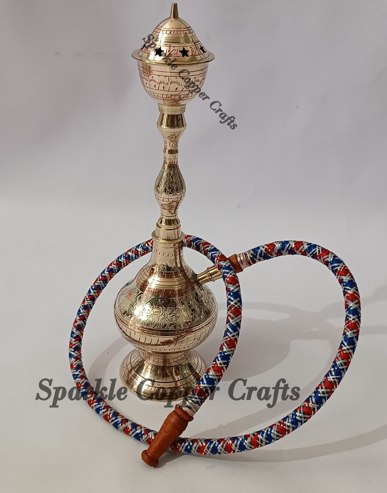 Indian Brass Vintage Folding Hookah Set Pipes Antique Finished Unique ...