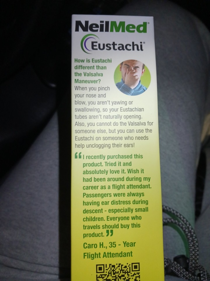 NEILMED Eustachi Eustachian Ear Pressure POP Blocked Ears NEW SEALED ...
