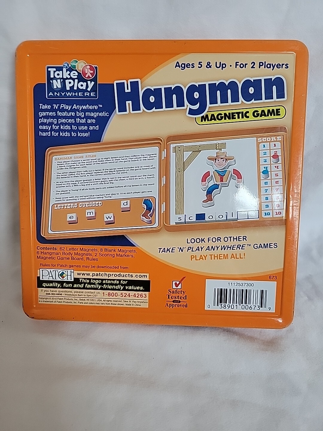 Take And Play Magnetic Hangman Travel Game By Play Monster | eBay