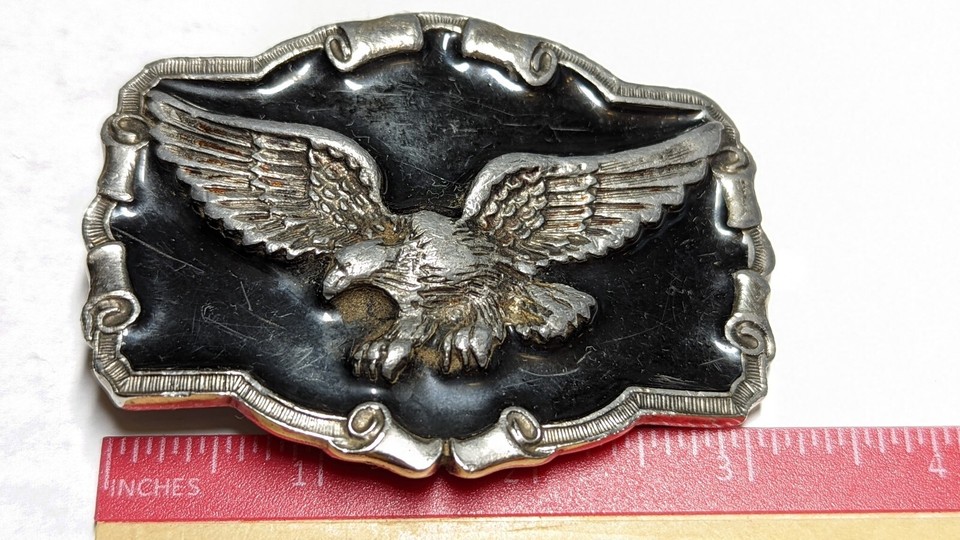 VINTAGE EAGLE BELT BUCKLE OD 1243 | eBay
