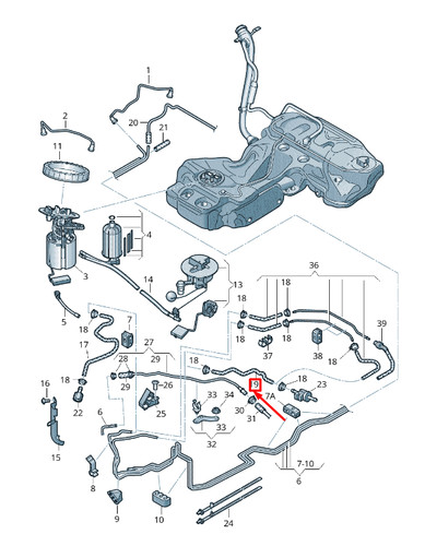 NEW AUDI A4 ALLROAD B8 FUEL VENT HOSE 8K0201994AE ORIGINAL | eBay
