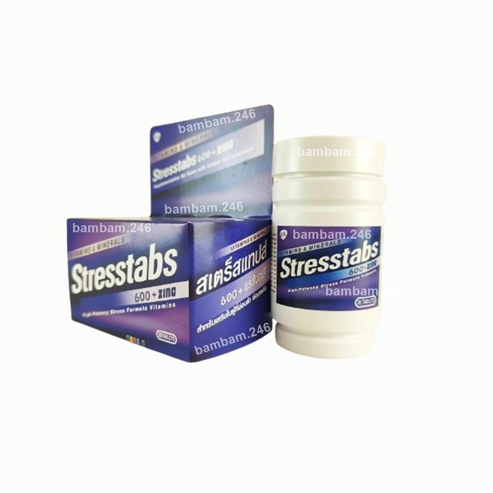 30 Tablets Stresstabs Men Multivitamins & Minerals 600 + Zinc High ...