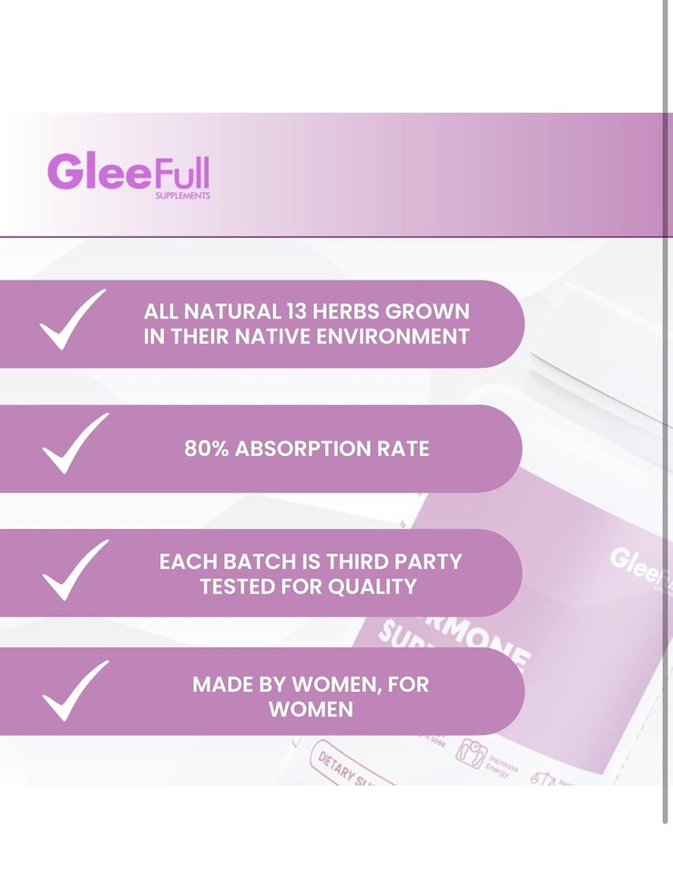 Gleeful Over 30 Hormone Support-Menopause Supplement | eBay