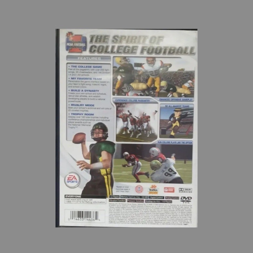 NCAA Football 2003 PS2 Sony PlayStation 2 Video Game Complete CIB ...