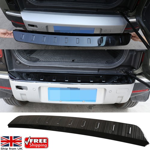 Black Brushed Rear Bumper Cover Protector for Land Rover Defender L663 ...