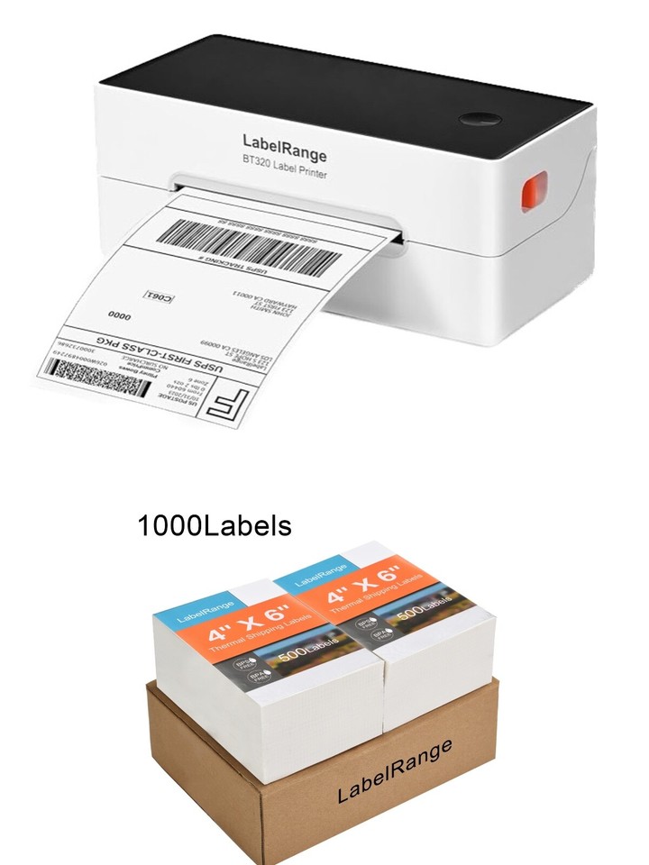 Bluetooth Thermal Shipping Label Printer LabelRange BT320, can Print ...
