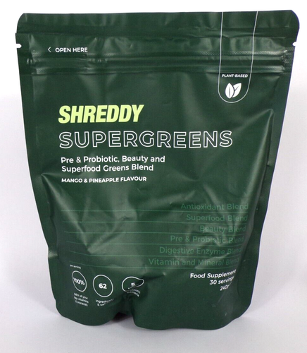 SHREDDY SUPERGREENS SAVEUR MANGUE ANANAS 240G - 03/2026 | eBay
