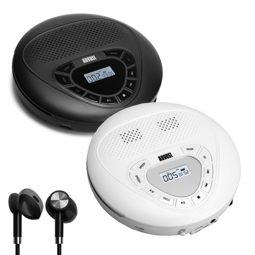 Portable CD Player Retro Walkman with Earphones & Speakers MP3 - August ...