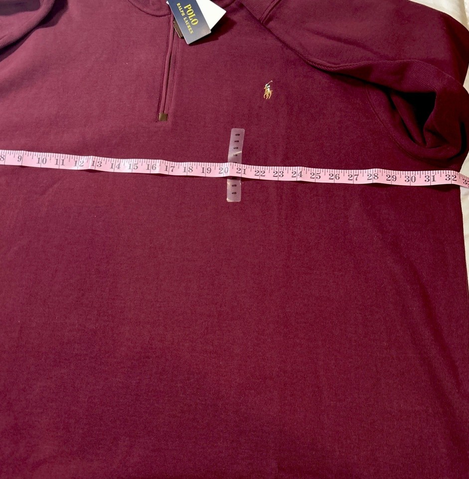 Polo Ralph Lauren Pullover Luxury Jersey Sweater Quarter Zip Size 4XB ...