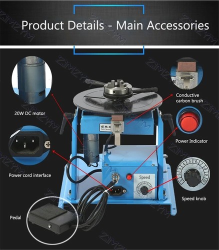 HD-10 Small Welding Turntable Rotator Welding Positioner Table With ...