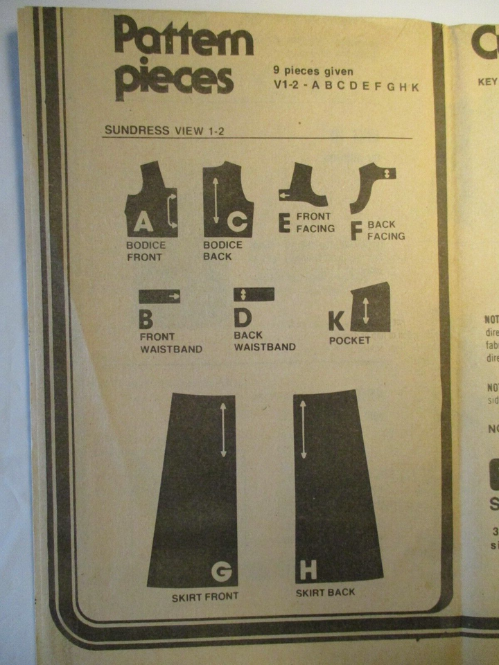 Simplicity Pattern 9555 Misses Sundress 2 Lengths Size 12 Bust 34" Cut ...