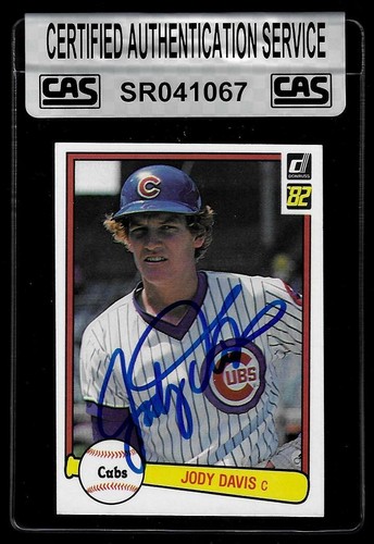 JODY DAVIS Signed Autographed 1982 Donruss #225 ROOKIE CAS AUTHENTIC ...
