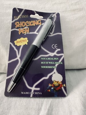 Shocking Electric Pen Prank Shock Trick Novelty Metal Joke Gag Toy Gift ...