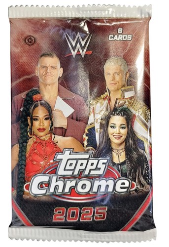 WWE Wrestling Topps 2025 Chrome Trading Card HOBBY Pack [8 Cards] | eBay