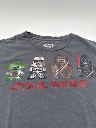 Star Wars Youth XL 8-Bit Pixel Yoda Chewbacca Licensed Lucas Films ...