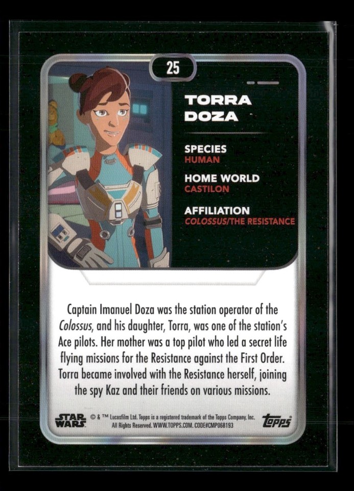 TORRA DOZA 2023 Topps Star Wars Purple /99 #25 | eBay UK