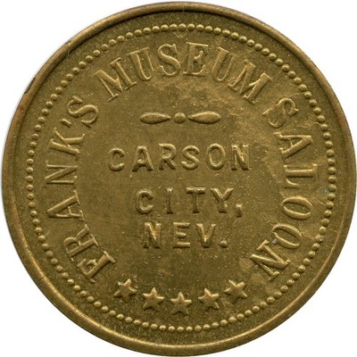 Carson City, Nevada NV Frank's Museum Saloon Good For 1 Drink Trade ...