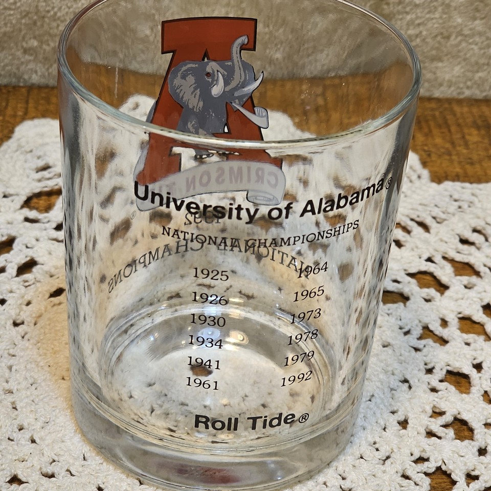 Vintage Alabama Crimson Tide 1992 Championship Lowball Glass~ | eBay